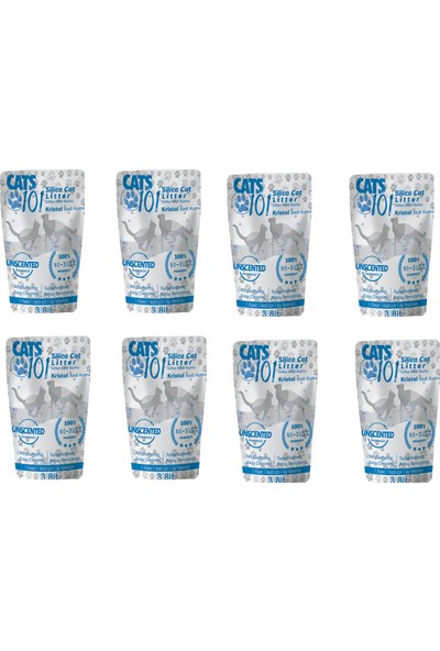 Cats 101 Kristal Kedi Kumu 8'li Paket