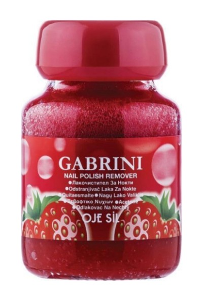 Gabrini Süngerli Aseton Oje Sil Çilek (Cam Şişe)