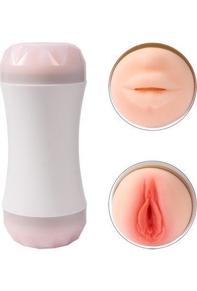 Lilitu Shop 20 cm Çift Taraflı Realistik Suni Oral & Vajinal Mastürbatör