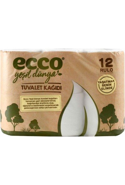 Ecco Yeşil Dünya Tuvalet Lağıdı 12 Rulo Ecco Yeşil Dünya Tuvalet Lağıdı 12 Rulo