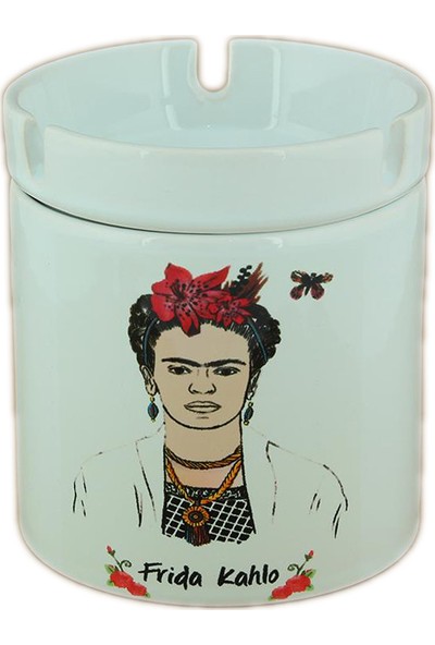 Katarsis Home Seramik Frida Kahlo Baskılı Küllük 2