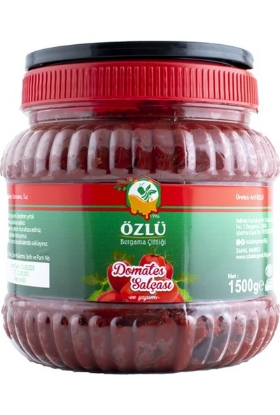 Özlü Bergama Çiftliği Domates Salçası 1500 gr Özlü Bergama Çiftliği Domates Salçası 1500 gr