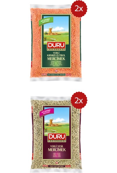 Duru Yerli Mercimek Paketi 4 kg