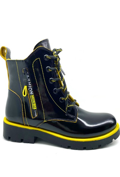 Motti Kids Club Deri Fashion Siyah Sarı Kız Çocuk Bot 2120 Motti Kids Club Deri Fashion Siyah Sarı Kız Çocuk Bot 2120