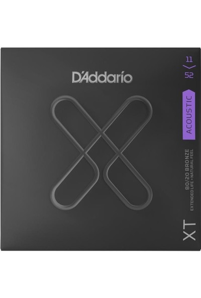 D'Addario XTABR1152 Custom Light Set Akustik Gitar Teli 11-52