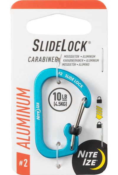 Nite Ize Slidelock Alüminyum Karabina #2 Nite Ize Slidelock Alüminyum Karabina #2