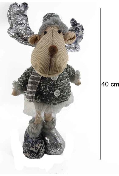 Palmiye Ren Geyiği Yılbaşı Dekor Ürünü 40 cm