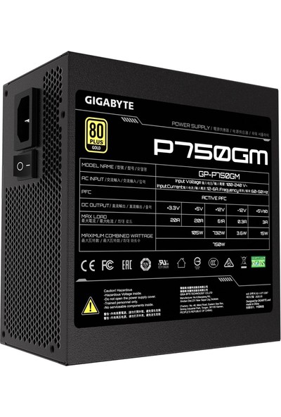 Gıgabyte GP-P750GM80 750W 80+ Gold 12 cm Fanlı Modüler Power Supply Gıgabyte GP-P750GM80 750W 80+ Gold 12 cm Fanlı Modüler Power Supply