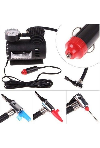 Autokit Air Mini Hava Kompresörü Basınç Göstergeli Araç Lastik Şişirme