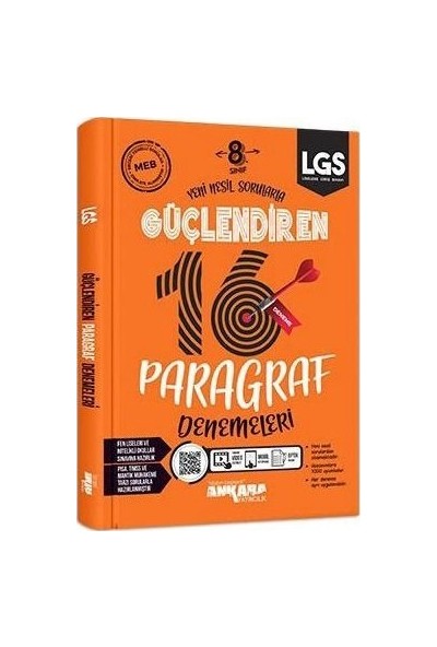 Ankara Yayıncılık 8. Sınıf Paragraf Güçlendiren 16 Deneme
