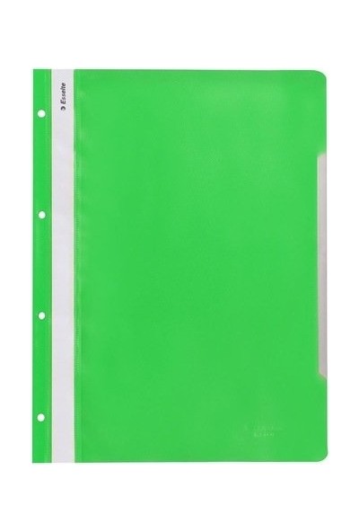Esselte Plastik Telli Dosya Şeffaf Yeşil 50'li Esselte Plastik Telli Dosya Şeffaf Yeşil 50'li