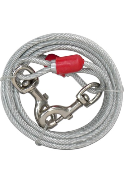 Eastland Köpek Bahçe Bağlama Çelik Halat 5 mm / 6 Metre 80 kg Eastland Köpek Bahçe Bağlama Çelik Halat 5 mm / 6 Metre 80 kg
