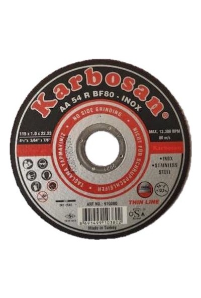 Karbosan 115 mm Metal Kesici Inox