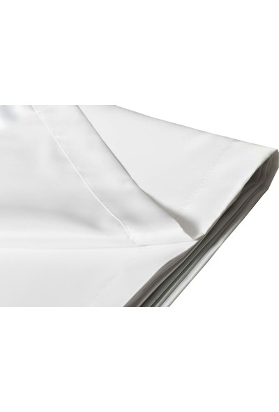 Cortibo Beyaz Saten Güneşlik Perde