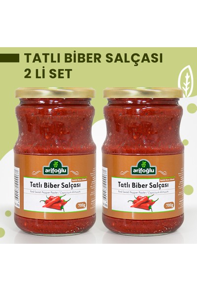 Arifoğlu Tatlı Biber Salçası Geleneksel Antep Yöresi Gün Kurusu 700 + 700GR 2 Li Set Arifoğlu Tatlı Biber Salçası Geleneksel Antep Yöresi Gün Kurusu 700 + 700GR 2 Li Set