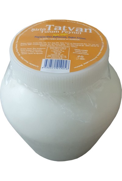 Şirin Tatvan Tam Yağlı Hakiki Tulum Peyniri Sade 1 kg