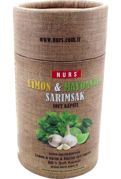 Nurs Limon-Maydanoz-Sarımsak Soft 60'lı Kapsül Nurs Limon-Maydanoz-Sarımsak Soft 60'lı Kapsül