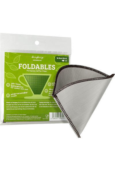 Drip Drip Dripster Foldables Çelik Kahve Filtresi (Hario V60) Drip Drip Dripster Foldables Çelik Kahve Filtresi (Hario V60)