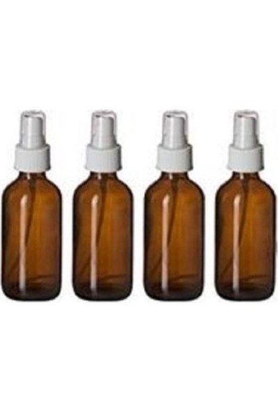 Plazma Sprey Başlıklı Amber Cam Şişe 30ML x 4 Adet