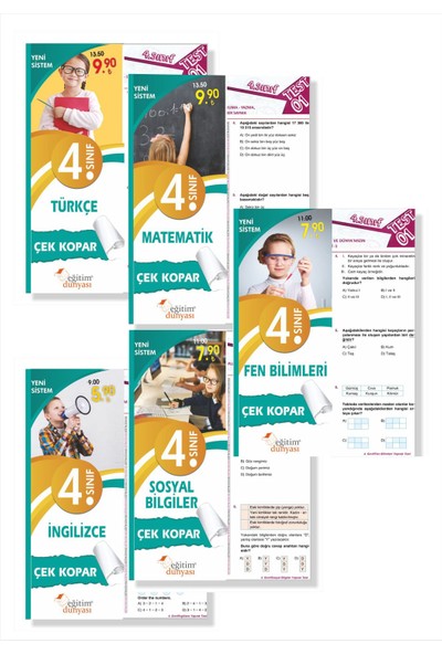 Eğitim Dünyası Yayınları 4. Sınıf Yaprak Test Seti Eğitim Dünyası Yayınları 4. Sınıf Yaprak Test Seti