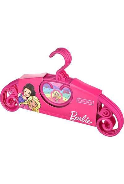 Topçu 4'lü Lisanslı Barbie Tasarımlı Kız Çocuk Elbise Askısı Topçu 4'lü Lisanslı Barbie Tasarımlı Kız Çocuk Elbise Askısı
