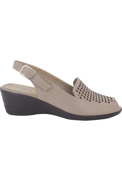 Hobby Vizon Deri Yazlık Kadın Ayakkabı 187