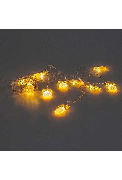 Kullan At Market Ananas Şekilli Pilli Led Işık 10 Lamba 2m 1 Adet Kullan At Market Ananas Şekilli Pilli Led Işık 10 Lamba 2m 1 Adet