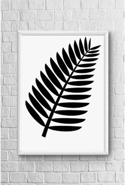 Giyense Dekoratif Beyaz Çerçeveli Duvar Tablosu 136