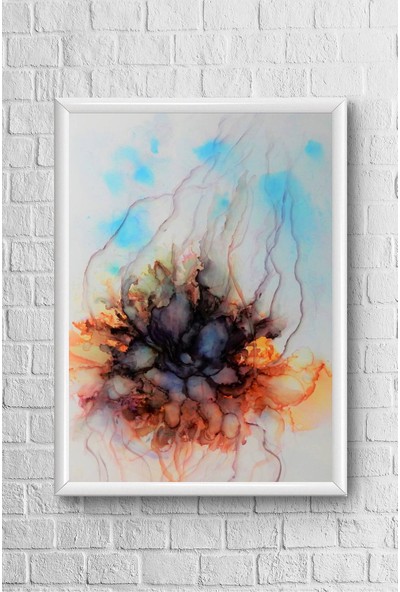 Giyense Dekoratif Beyaz Çerçeveli Duvar Tablosu 245