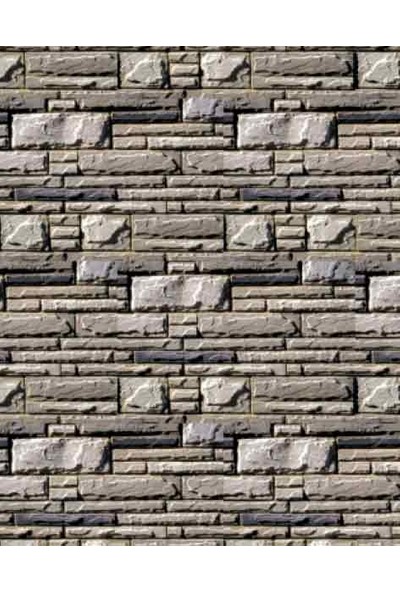 Eshel Maket Düz Küp Taş Desenli Karton Duvar 1-50 Ölçek 3'lü