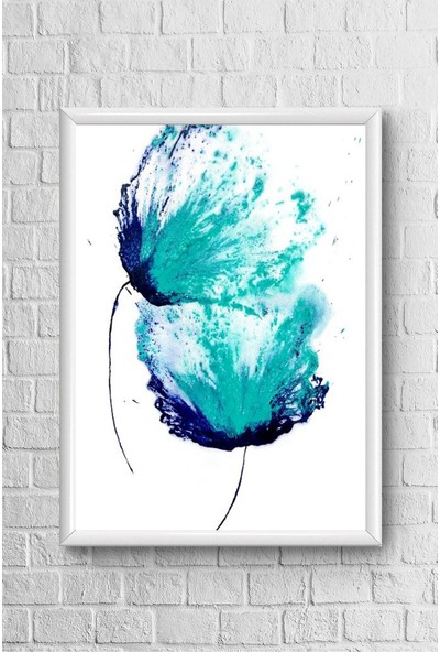 Giyense Dekoratif Beyaz Çerçeveli Duvar Tablosu 77