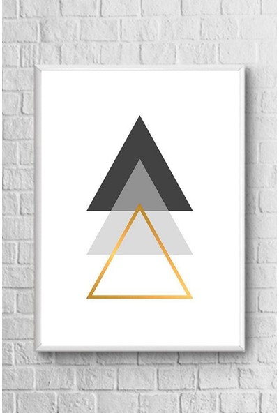 Dekoratif Beyaz Çerçeveli Duvar Tablosu 109