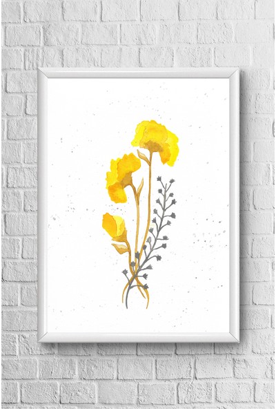 Dekoratif Beyaz Çerçeveli Duvar Tablosu 20