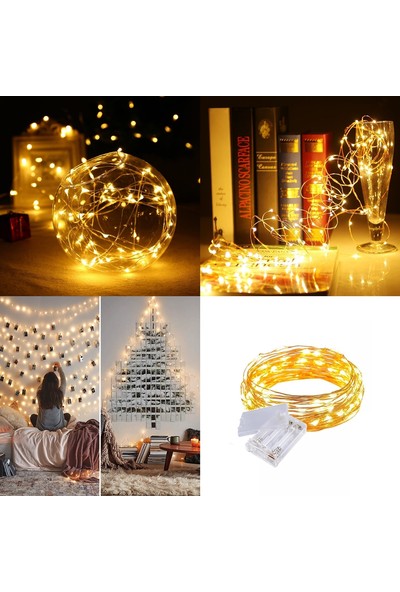 GoodSell LED Aydınlatma Telli 10 Metre Rustik Dekor Pilli Peri LED Işık GoodSell LED Aydınlatma Telli 10 Metre Rustik Dekor Pilli Peri LED Işık