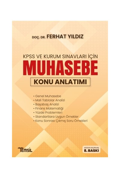 Kpss Ve Kurum Sınavları İçin Muhasebe Konu Anlatımı - Ferhat Yıldız Kpss Ve Kurum Sınavları İçin Muhasebe Konu Anlatımı - Ferhat Yıldız