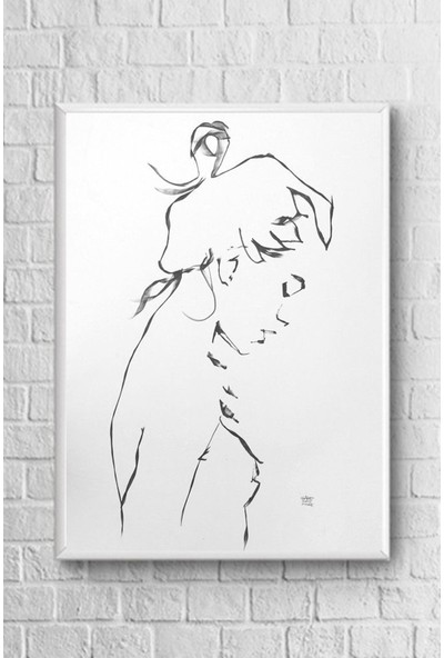 Giyense Dekoratif Beyaz Çerçeveli Duvar Tablosu