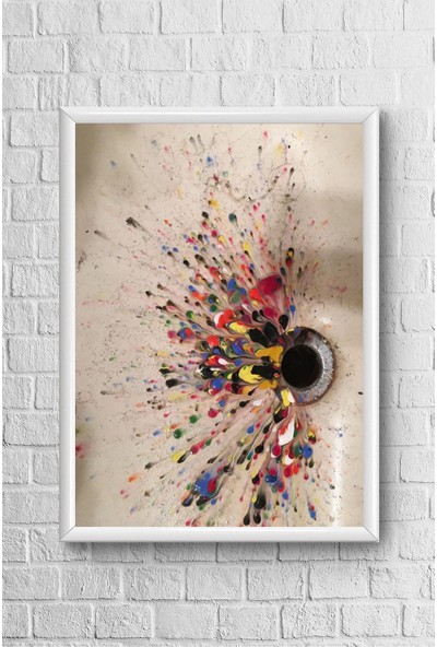 Giyense Dekoratif Beyaz Çerçeveli Duvar Tablosu