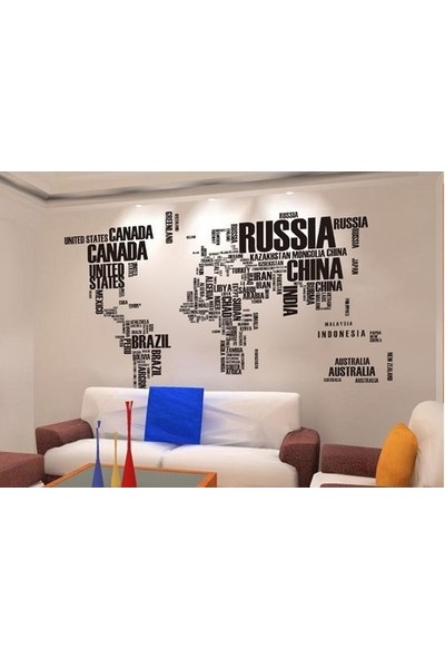 Kt Decoration Dünya Haritası Atlas Ülke Isimlerinden Oluşan Xl Pvc Duvar Sticker Ev Dekorasyonu Kt Decoration Dünya Haritası Atlas Ülke Isimlerinden Oluşan Xl Pvc Duvar Sticker Ev Dekorasyonu