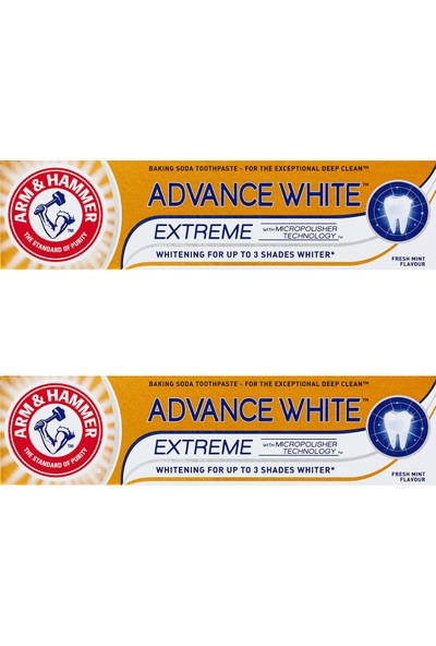 Arm Hammer 2 x 3 Tona Kadar Beyazlatıcı Diş Macunu - Advance White 75 ml Arm Hammer 2 x 3 Tona Kadar Beyazlatıcı Diş Macunu - Advance White 75 ml