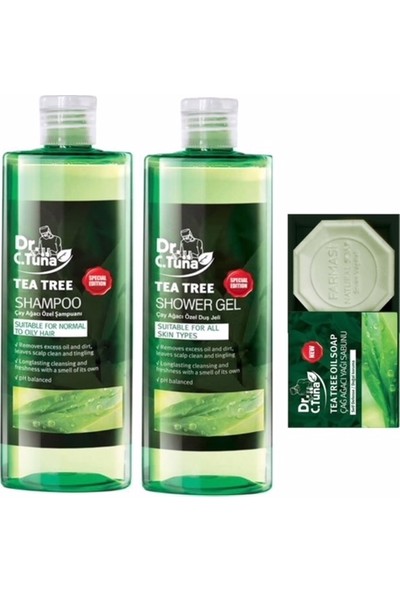Farmasi Çay Ağacı Şampuan + Duş Jeli +Sabun