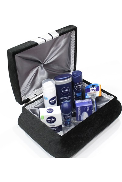 Nivea Damat Traş Seti Damat Nişan Söz Çeyiz Sandığı Bohça Seti Nivea Damat Traş Seti Damat Nişan Söz Çeyiz Sandığı Bohça Seti