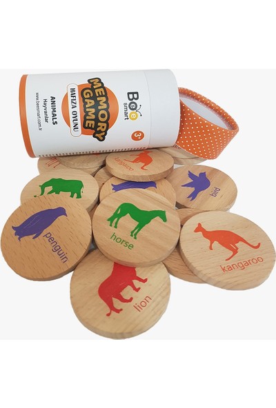 Bee Smart Memory Game Animals - Ahşap Hayvanlar Bee Smart Memory Game Animals - Ahşap Hayvanlar