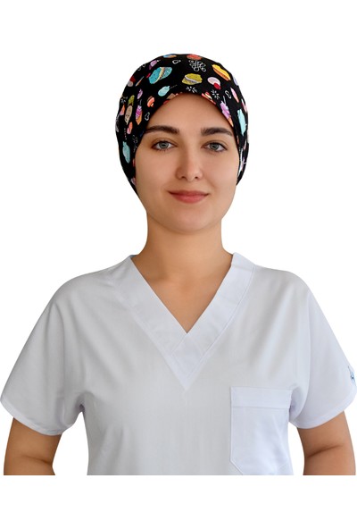 Nur Ortopedi Cup Cake Pasta Temalı Aşçı Chef Mutfak Bonesi