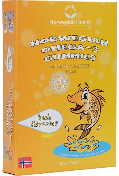 Norwegian Health Omega-3 Gummies 30 Kapsül Çiğnenebilir Balık Yağı Norwegian Health Omega-3 Gummies 30 Kapsül Çiğnenebilir Balık Yağı