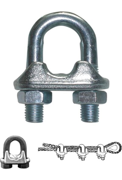 Güzelce Yapı Çelik Halat Klemensi 10 mm 2 Adet Güzelce Yapı Çelik Halat Klemensi 10 mm 2 Adet