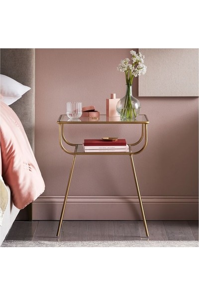 Bidesign Gold Geyik Yan Sehpa