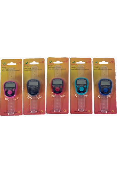 Kanaviçe LED Li Zikirmatik 5'li Renkli