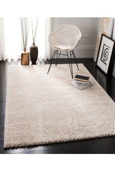 Koza Halı Puffy Bej Shaggy Halı 76712A 80 x 150