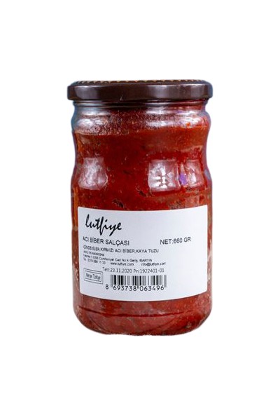 Lütfiye Acı Biber Salçası 600 Gr. Lütfiye Acı Biber Salçası 600 Gr.