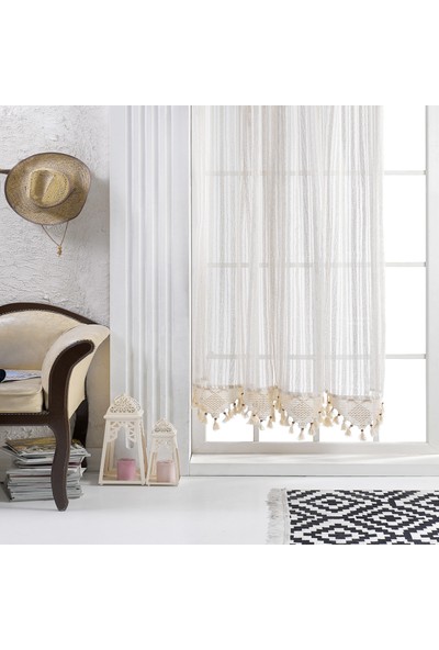 Buldan Concept Buldan Işi Çizgili Tül Perde 160X220 cm